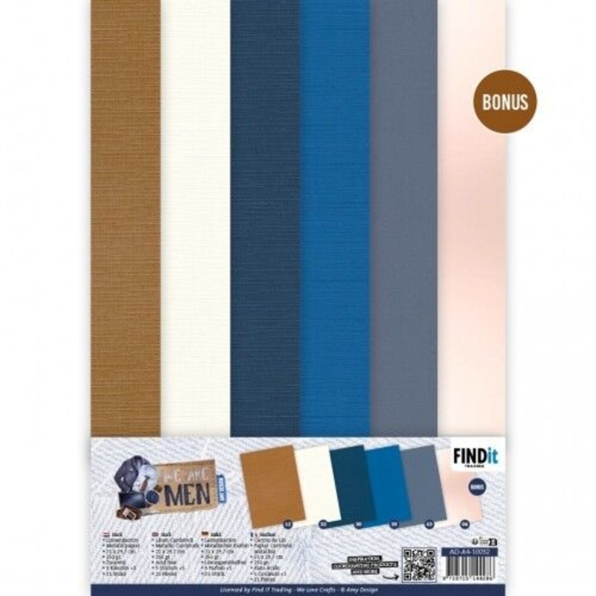 Amy Design We Are Men A4 Linen Cardstock Pack (AD-A4-10032) - Paperpads.nl