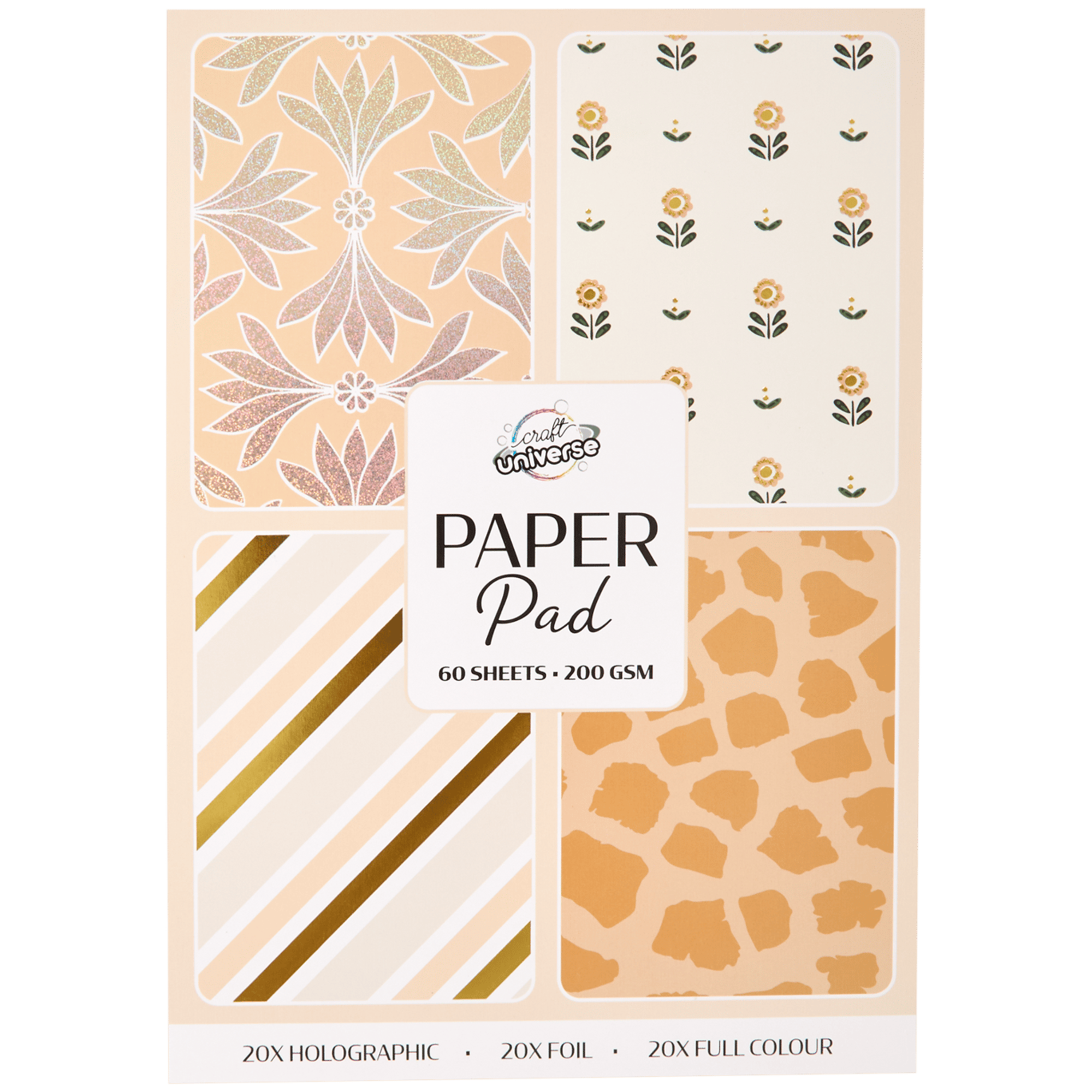 Craft Universe Gold Shapes A5 Paper Pad (3206098) - Paperpads.nl