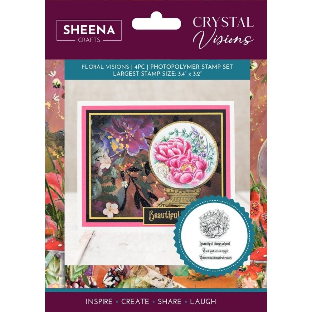 Sheena Crystal Visions Clear Stamp Floral Visions (SD-CV-STP-FLVI) - Paperpads.nl