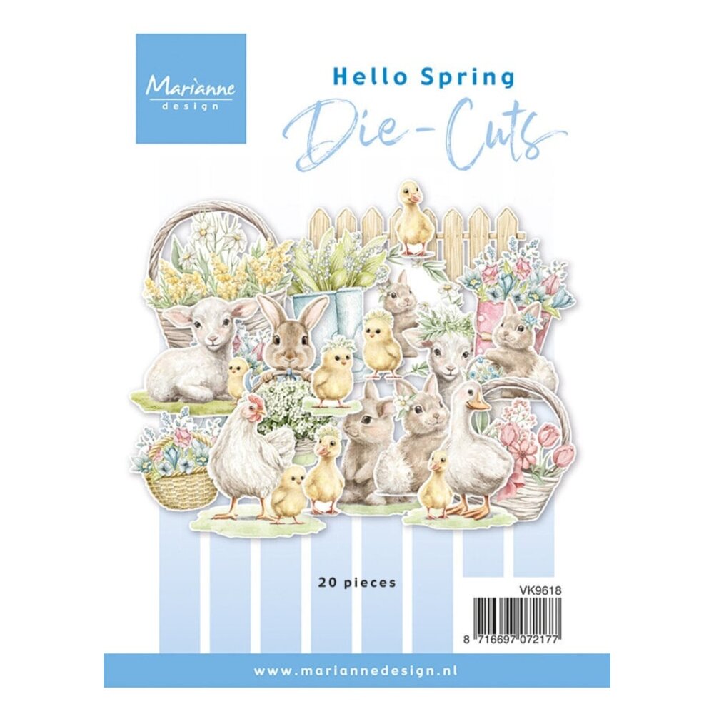 Marianne Design Die-cuts Hello Spring (VK9618) - Paperpads.nl
