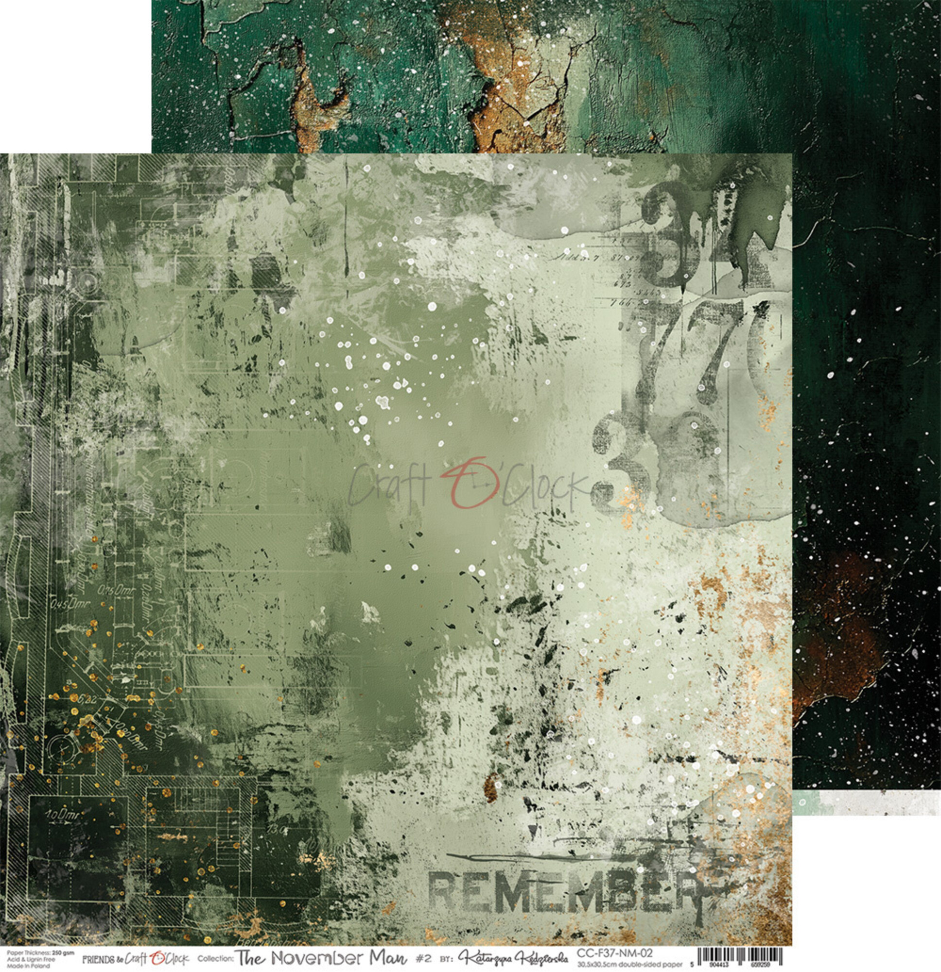 Craft O'Clock The November Man 12x12 Inch Paper Set (CC-F37-NM-00 ...