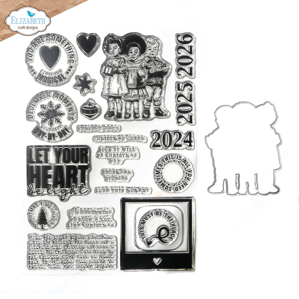 Elizabeth Craft Designs Winter Bliss Stamp & Dies Magical Moments (CSD ...