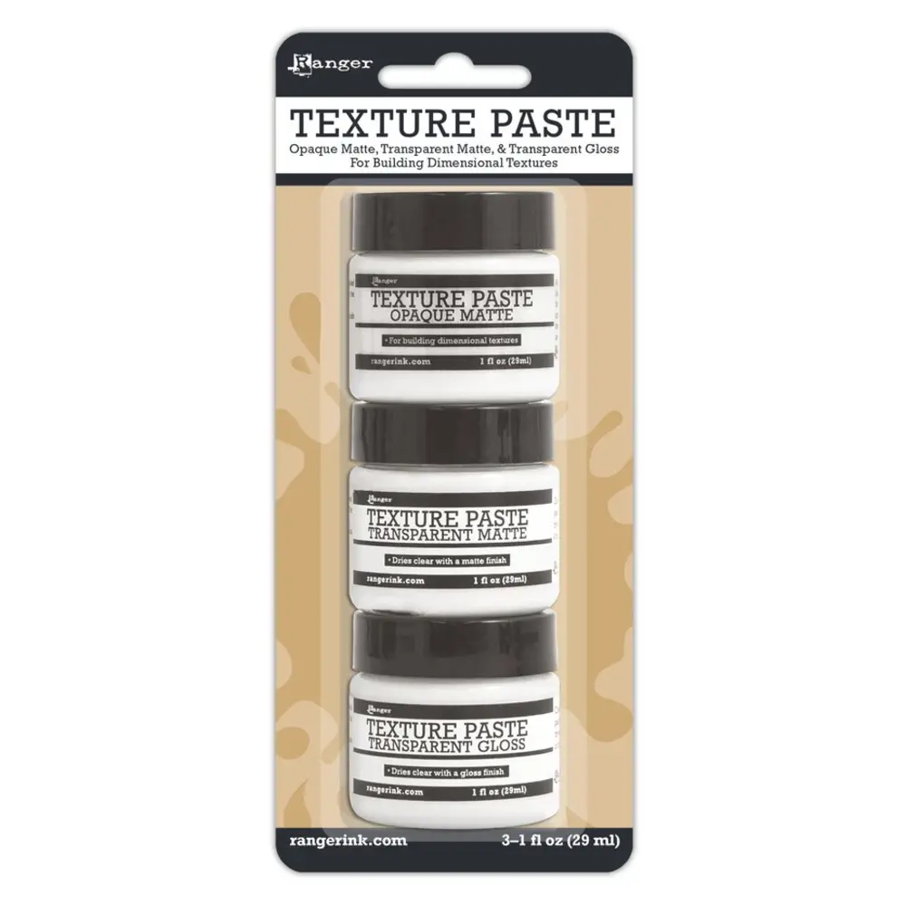 Ranger Texture Paste Opaque Matte, Transparent Gloss & Matte 3x1 fl oz ...