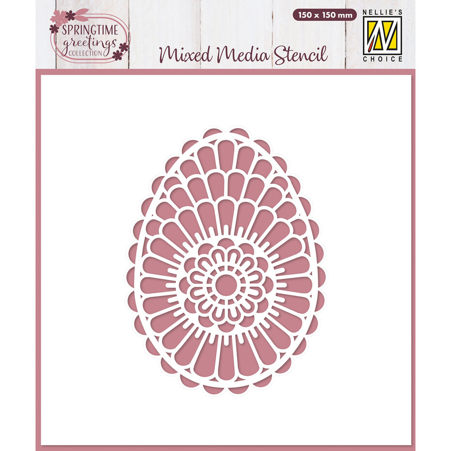 Nellie Snellen Masking Stencil Scandinavian Egg (MMS4K-085) - Paperpads.nl