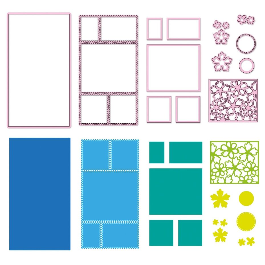 Nellie Snellen Multi Frame Dies Slimline Flowers (MFD176) - Paperpads.nl