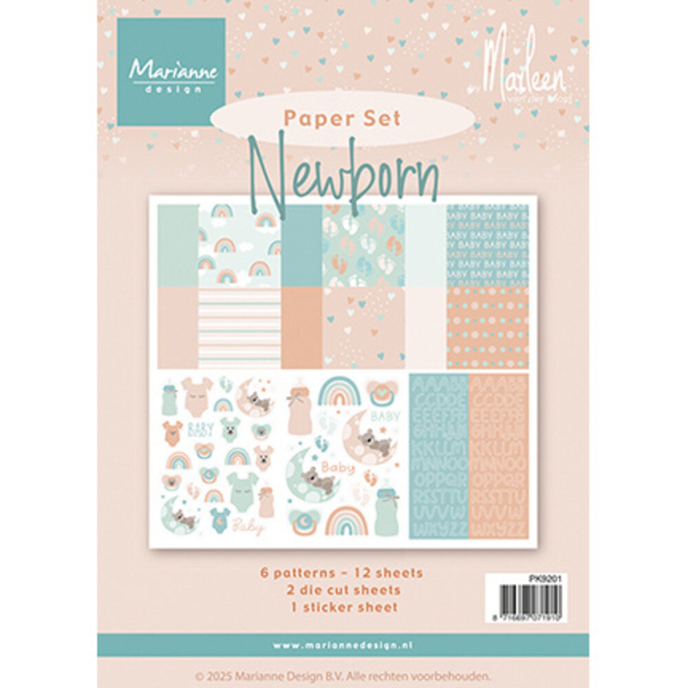 Marianne Design New Born A5 Paper Set (PK9201) - Paperpads.nl