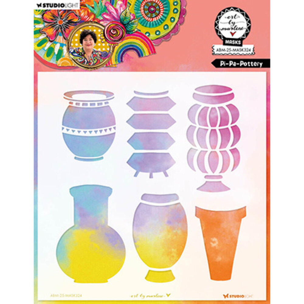 Studio Light Essentials Masking Stencil Pi-Pa-Pottery (ABM-25-MASK324 ...