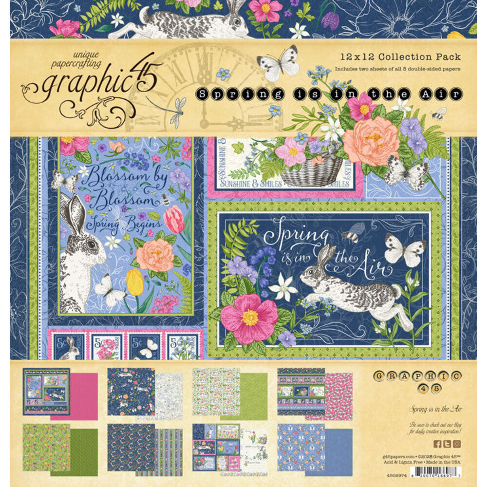 Graphic 45 Spring is in the Air 12x12 Inch Collection Pack (4502974 ...