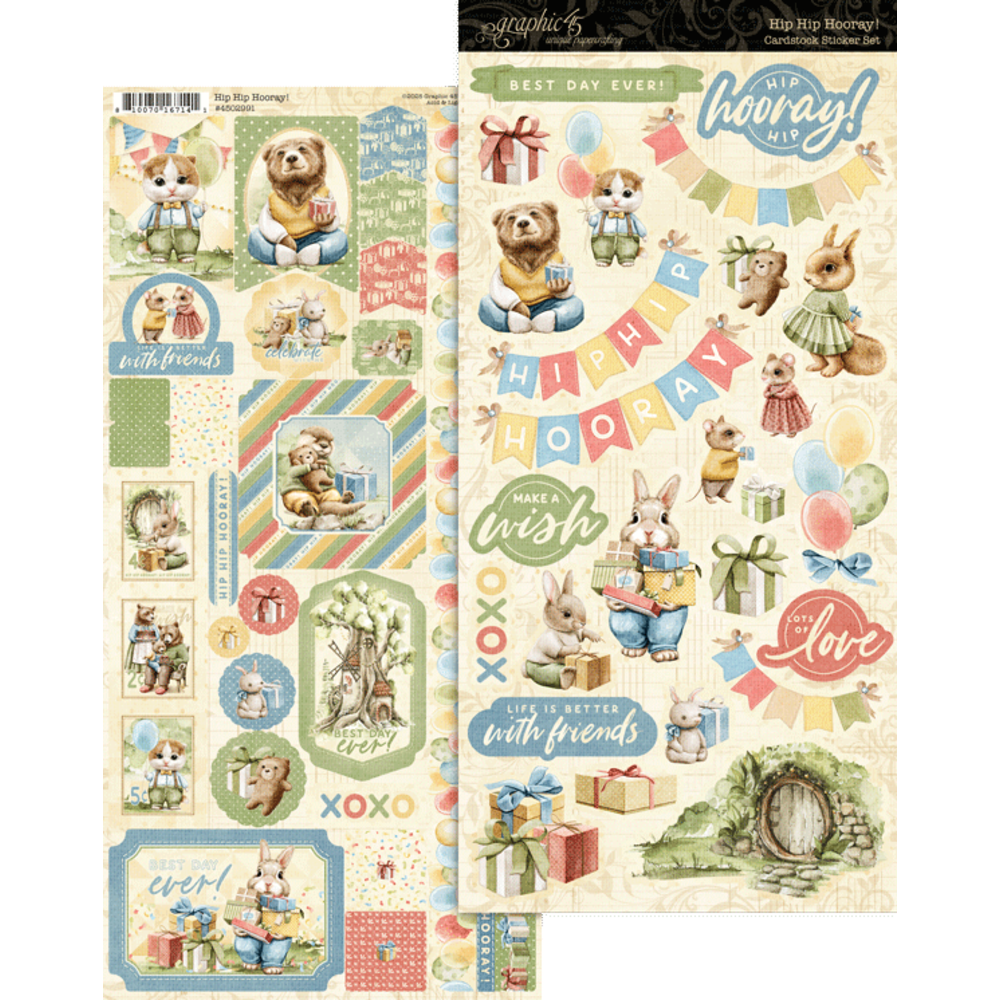 Graphic 45 Hip Hip Hooray Sticker Set (4502991) - Paperpads.nl