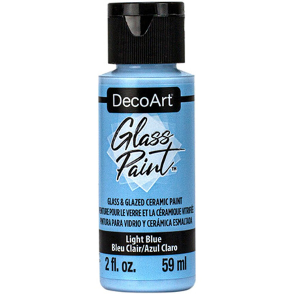 DecoArt Glass Paint Light Blue (DGP10) - Paperpads.nl