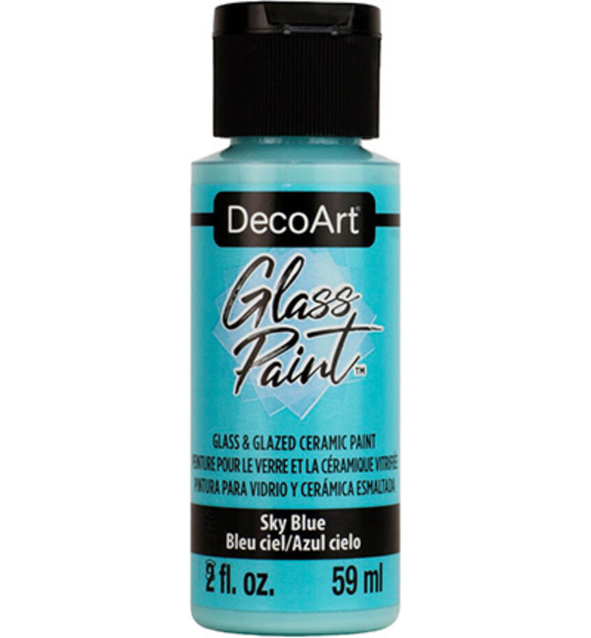 DecoArt Glass Paint Sky Blue (DGP24) - Paperpads.nl