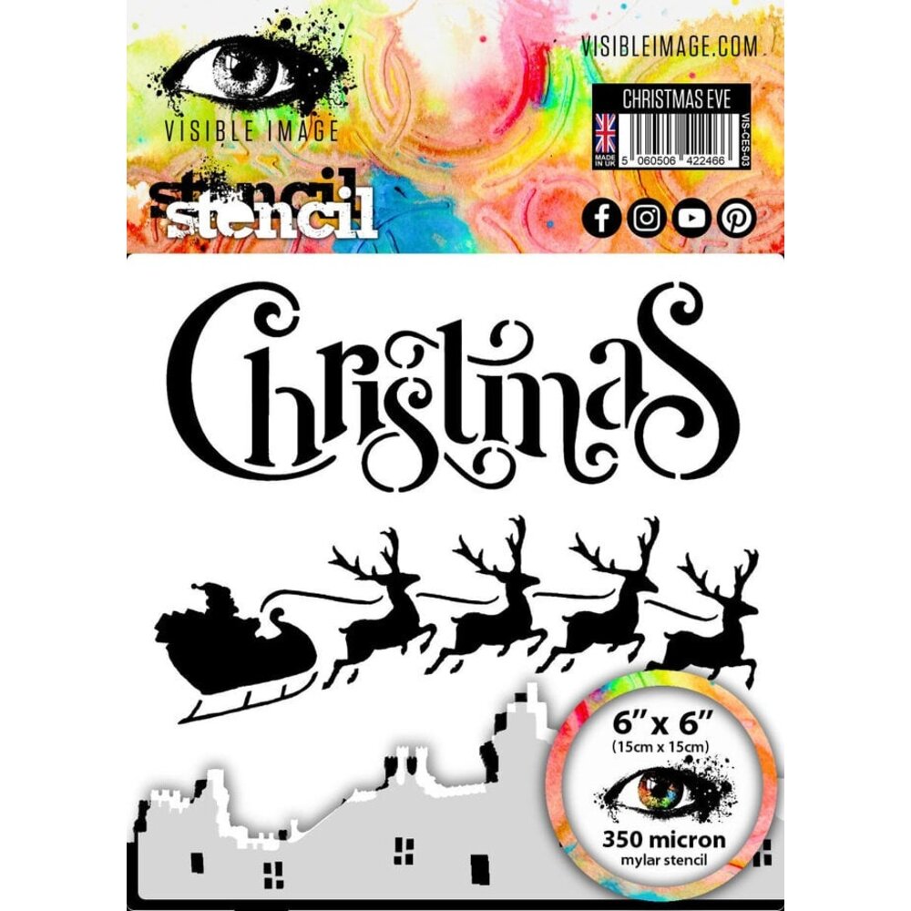 Visible Image Christmas Eve 6x6 Inch Stencil (VIS-CES-03) - Paperpads.nl
