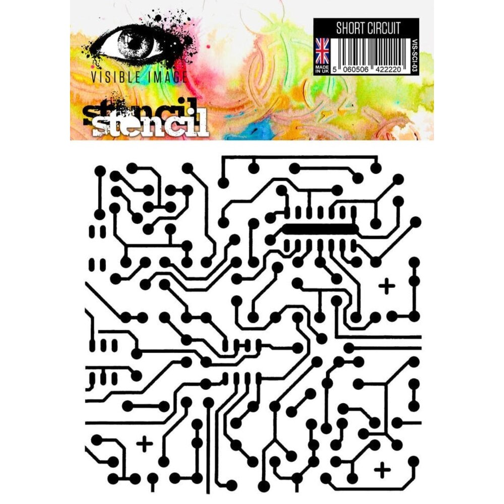 Visible Image Short Circuit 6x6 Inch Stencil (SO2384) - Paperpads.nl