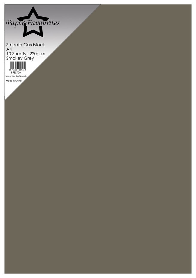 Paper Favourites Smokey Grey A4 Smooth Cardstock (PFSS720) - Paperpads.nl