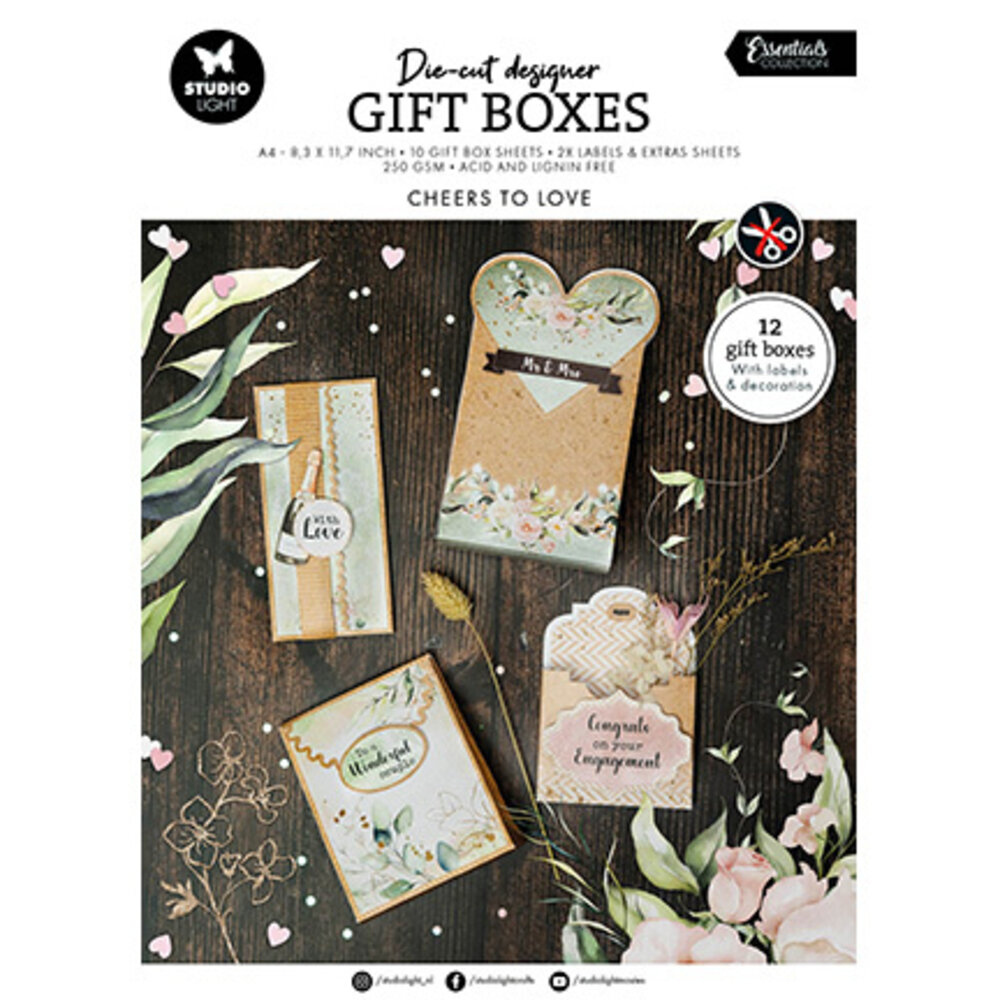 Studio Light Essentials Wedding Day Die-Cut Designer Giftboxes (SL-ES ...
