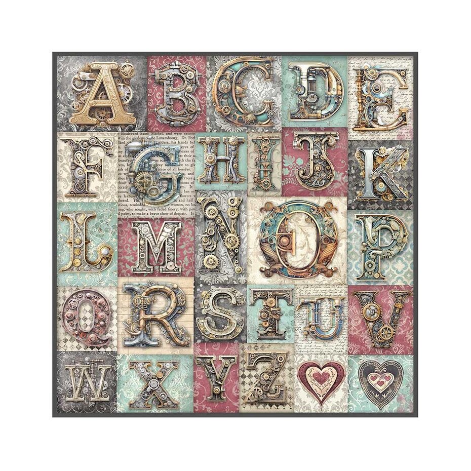 Stamperia Master of Magic 12x12 Inch Fabric Sheet (SBPLT42) - Paperpads.nl