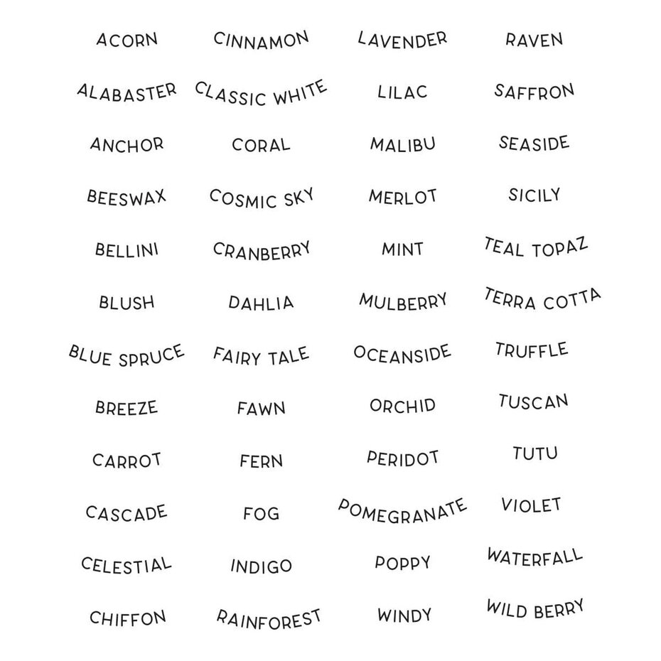 Spellbinders ColorWheel Swatch Party Clear Stamp Color Swatch Names (S ...