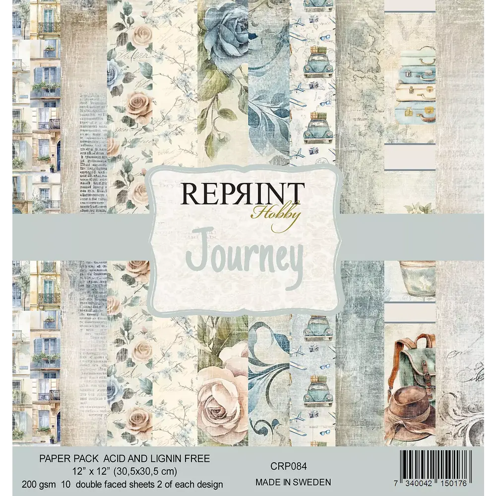 Reprint Journey 12x12 Inch Paper Pack (CRP084) - Paperpads.nl
