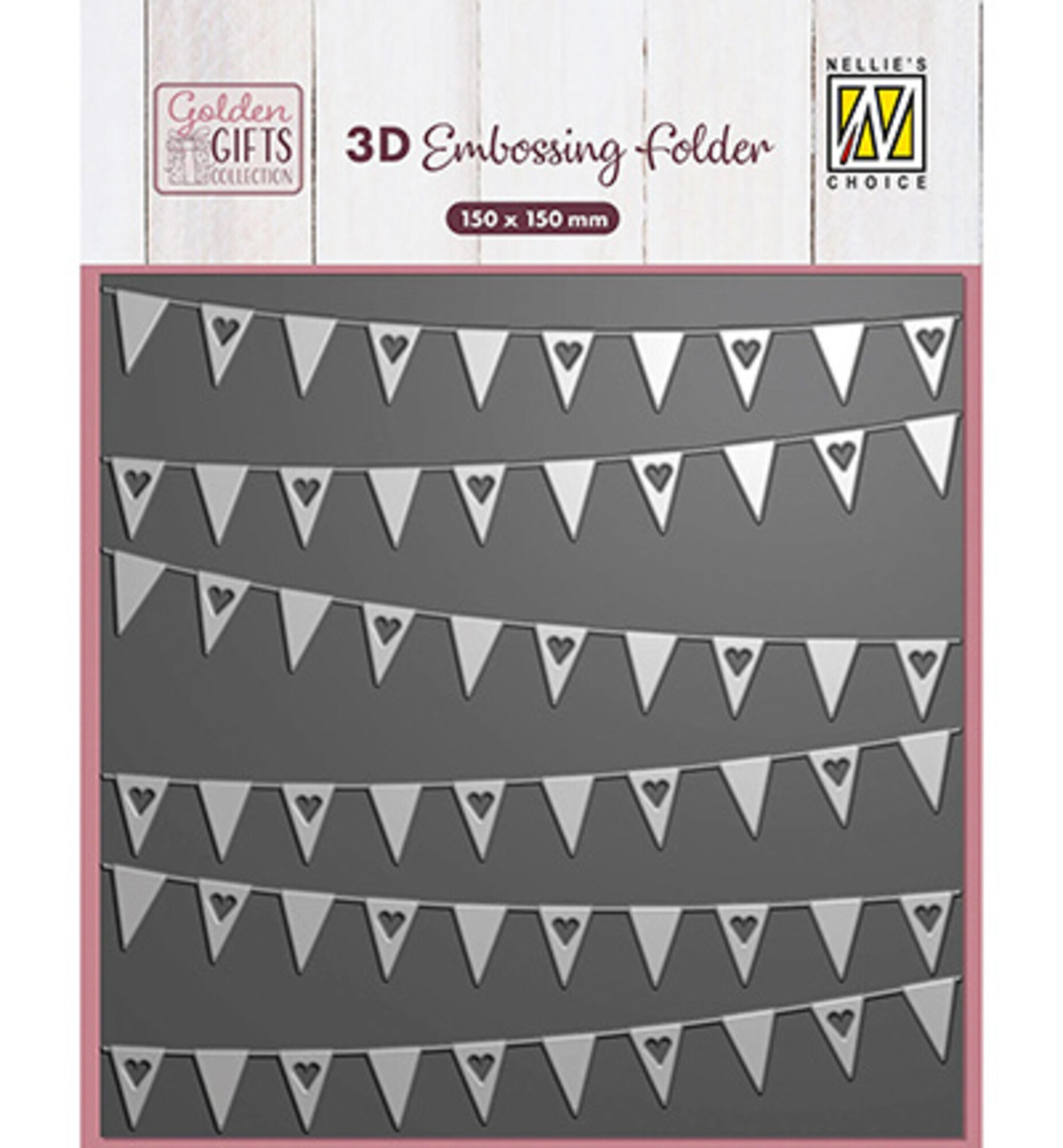 Nellie Snellen 3D Embossing Folder Banners (EF3D117) - Paperpads.nl
