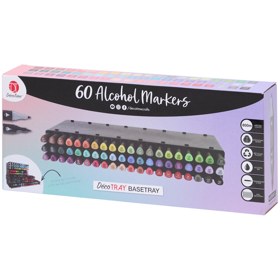 DécoTime 60 Alcohol Markers (3210775) - Paperpads.nl