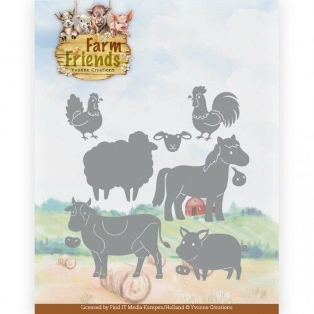 Yvonne Creations Farm Friends Dies Farm Animals (YCD10364) - Paperpads.nl