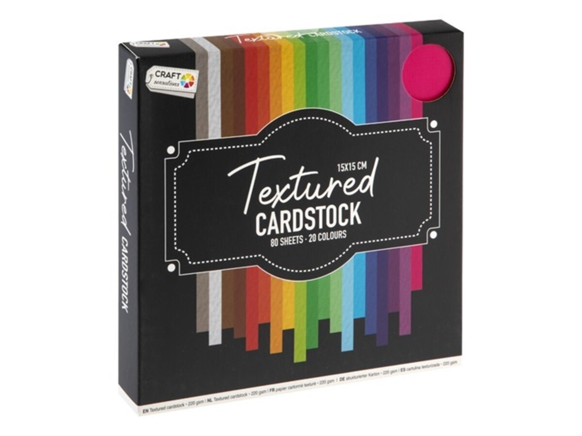 Craft Sensations *MUST HAVE* Textured Cardstock 15x15 cm 220 Grams ...