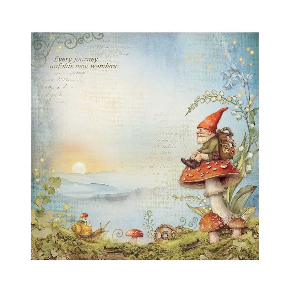 Stamperia Hidden Grove 12x12 Inch Fabric Sheet (SBPLT43) - Paperpads.nl