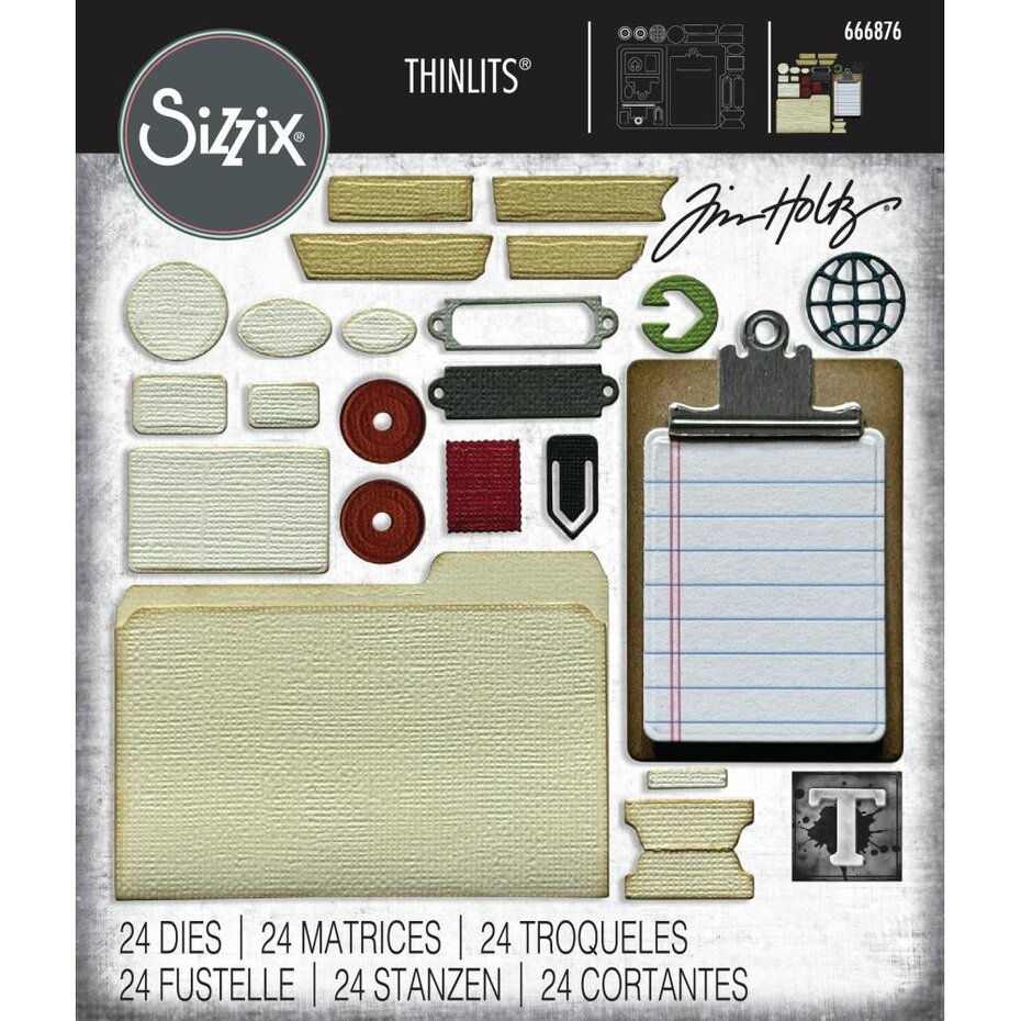 Sizzix Thinlits Die Set Vault Noteworthy (666876) - Paperpads.nl