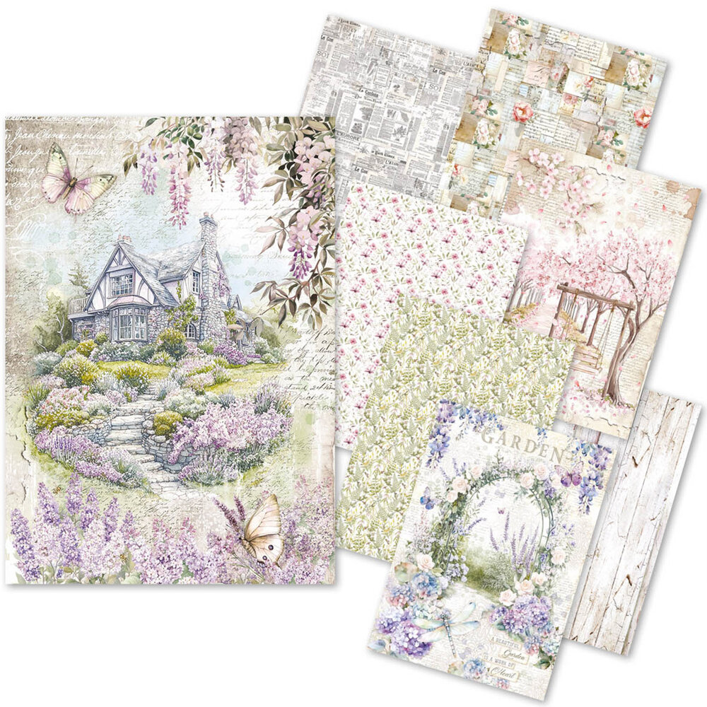 Ciao Bella Papercrafting Secret Garden A5 Mixed Rice Papers (CBRS013 ...