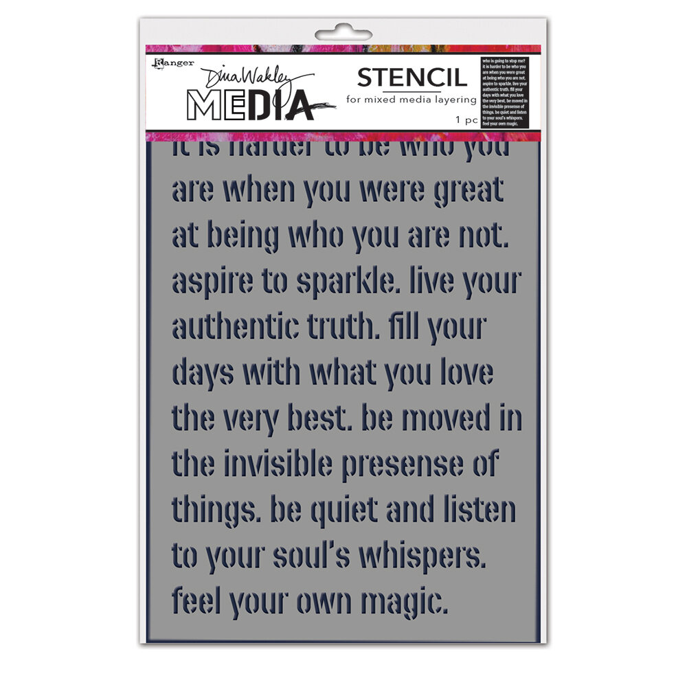 Dina Wakley Masking Stencil Feel Your Magic (MDS87694) - Paperpads.nl