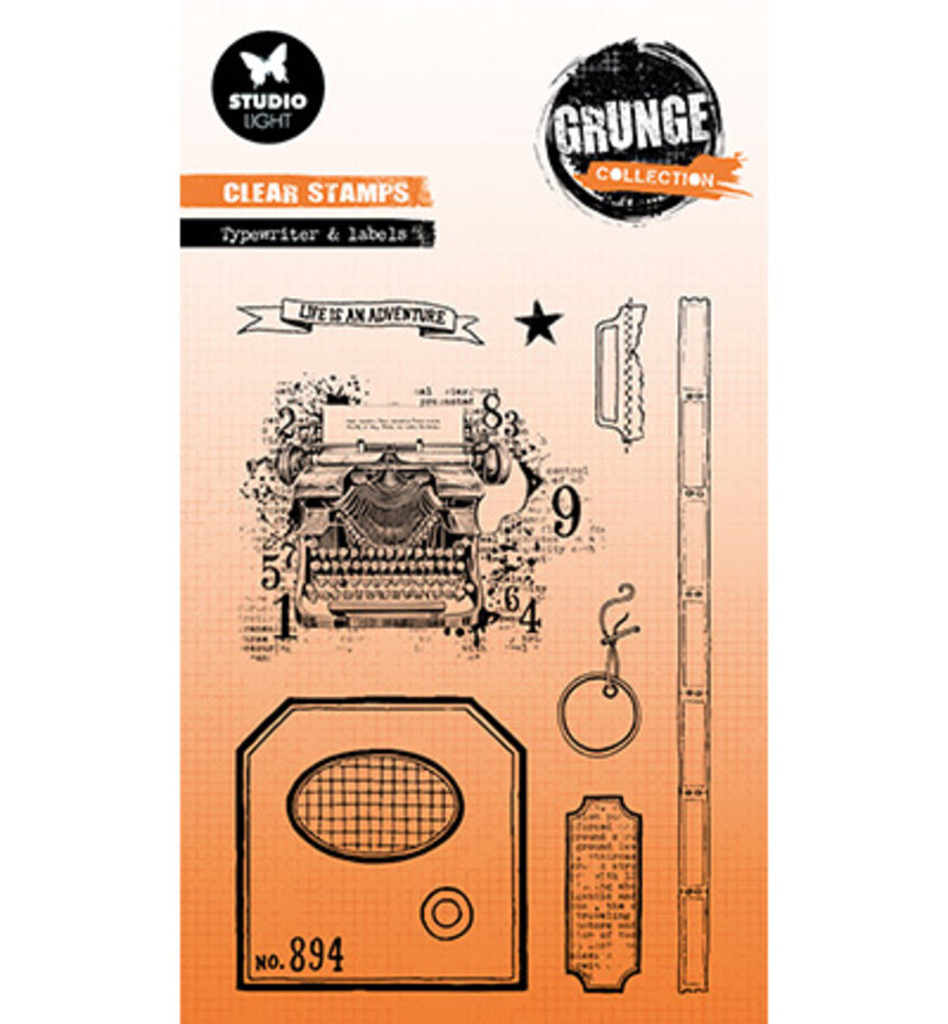 Studio Light Grunge Clear Stamps Typewriter & Labels (SL-GR-STAMP826 ...