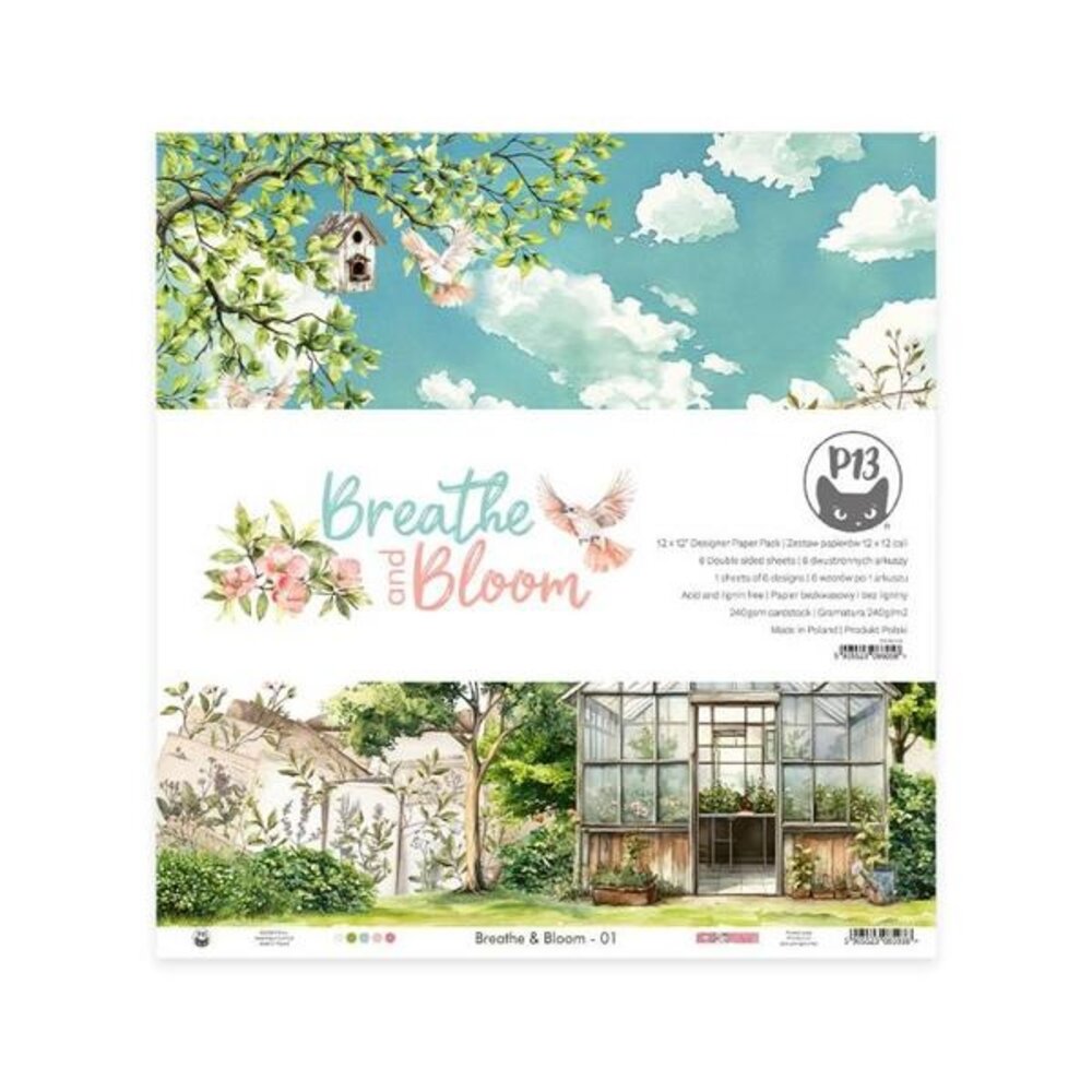 P13 Breathe and Bloom 12x12 Inch Paper Set (P13-BLO-14) - Paperpads.nl