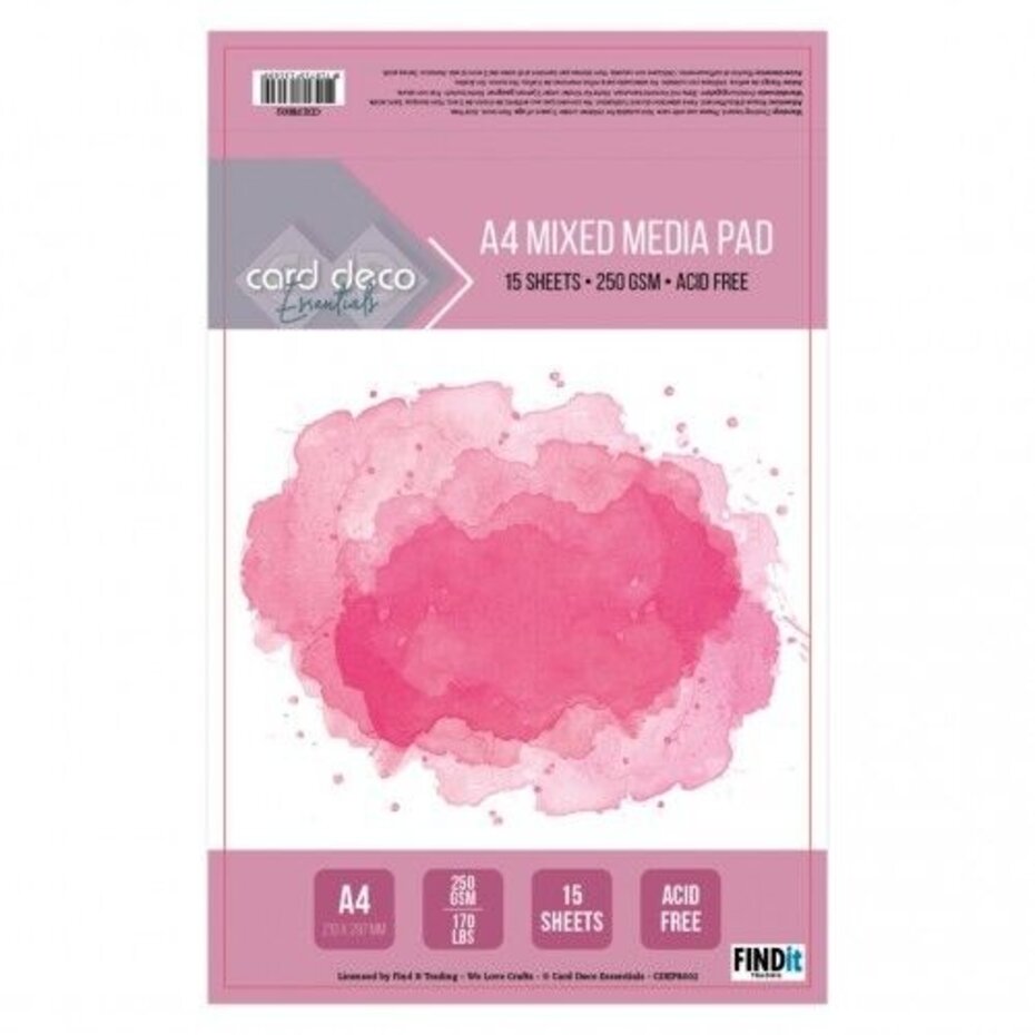 Card Deco Mixed Media Pad A4 (CDEPB002) - Paperpads.nl