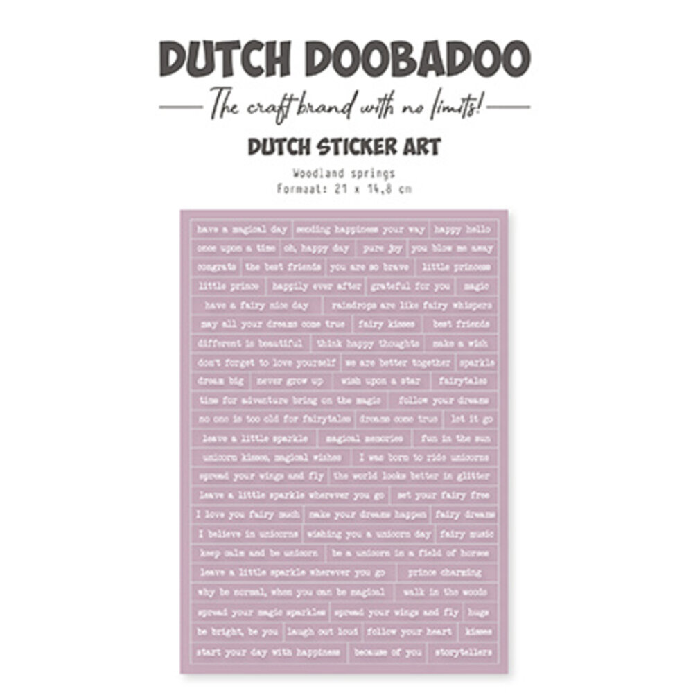 Dutch Doobadoo Dutch Sticker Art A5 Woodland Springs (491.200.037 ...