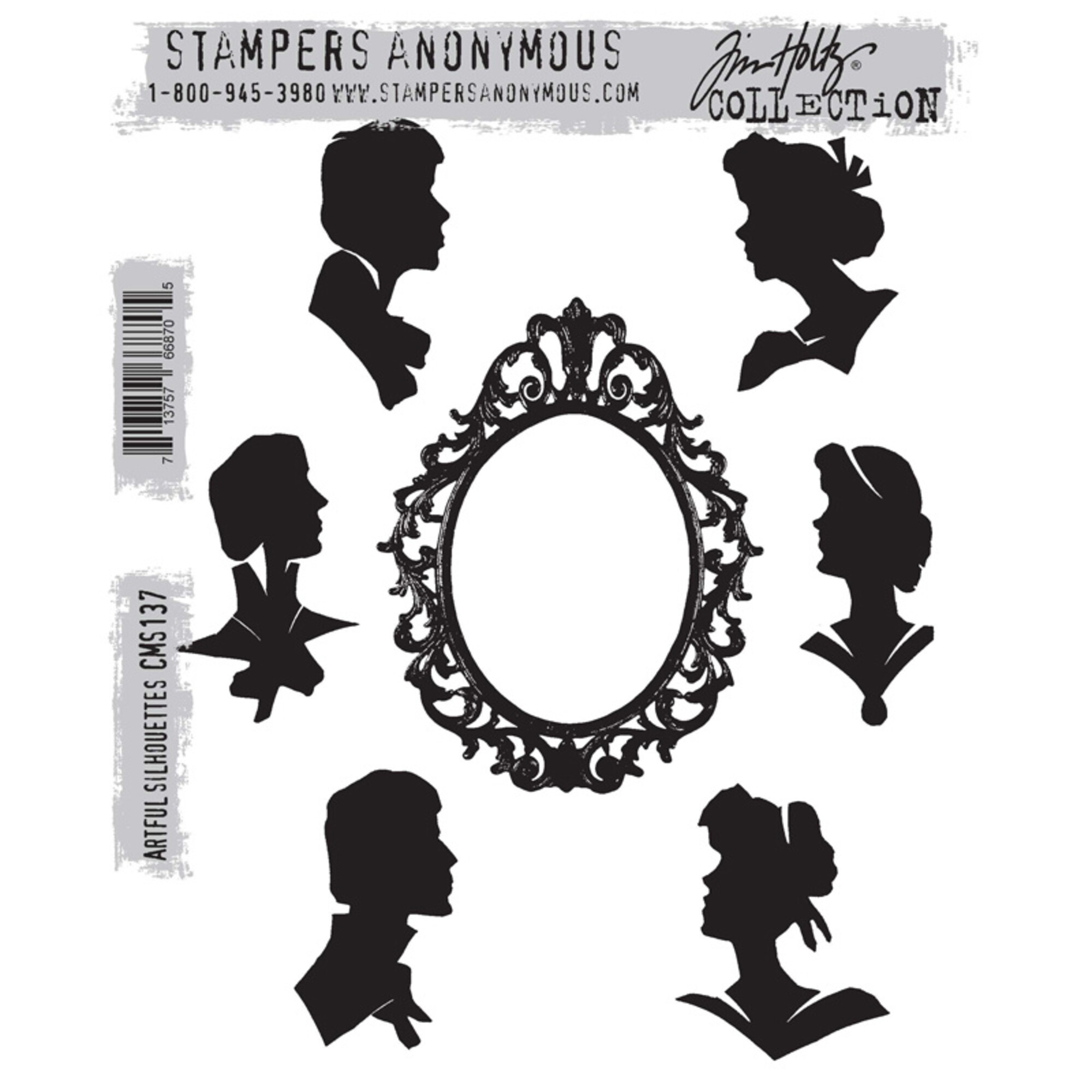 Stampers Anonymous Cling Stamps Artful Silhouettes (CMS137) - Paperpads.nl