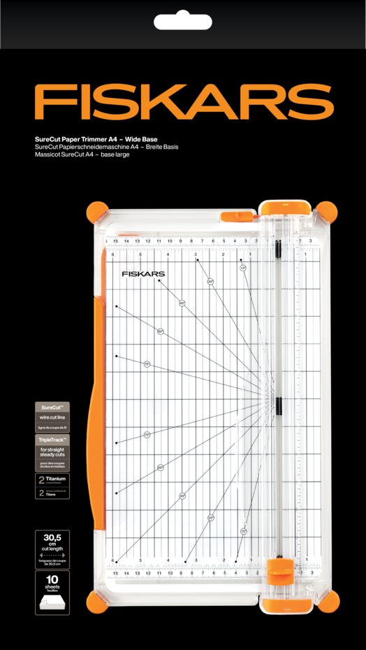 Fiskars SureCut Paper Trimmer A4 Wide Base + GRATIS Trimmer Blades ...