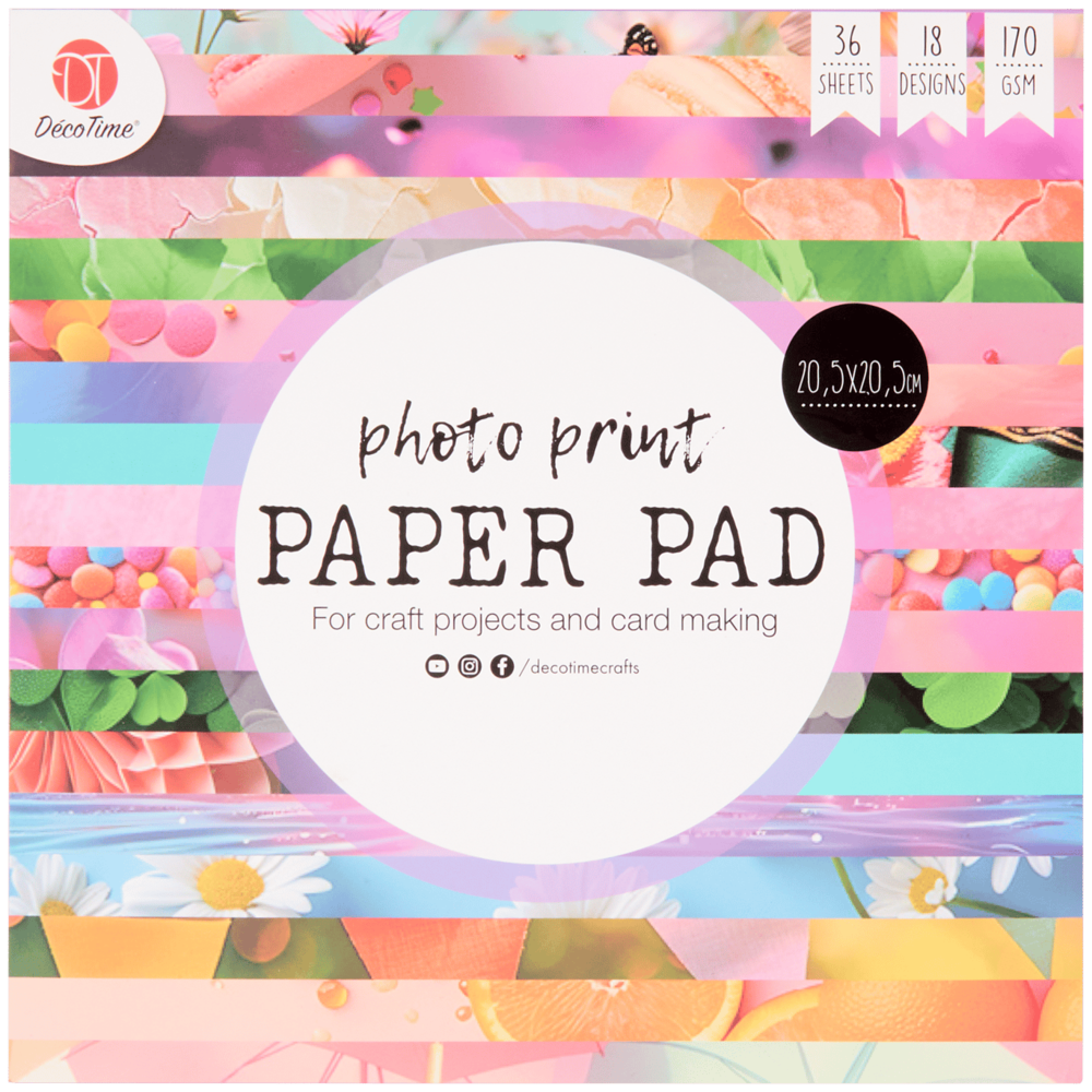 DécoTime 8x8 Inch Photo Print Paper Pad (3211947) - Paperpads.nl