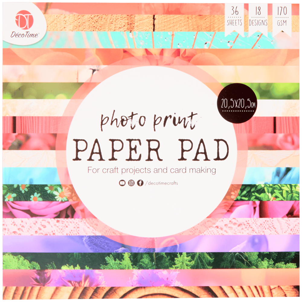 DécoTime 8x8 Inch Photo Print Paper Pad (3211947) - Paperpads.nl