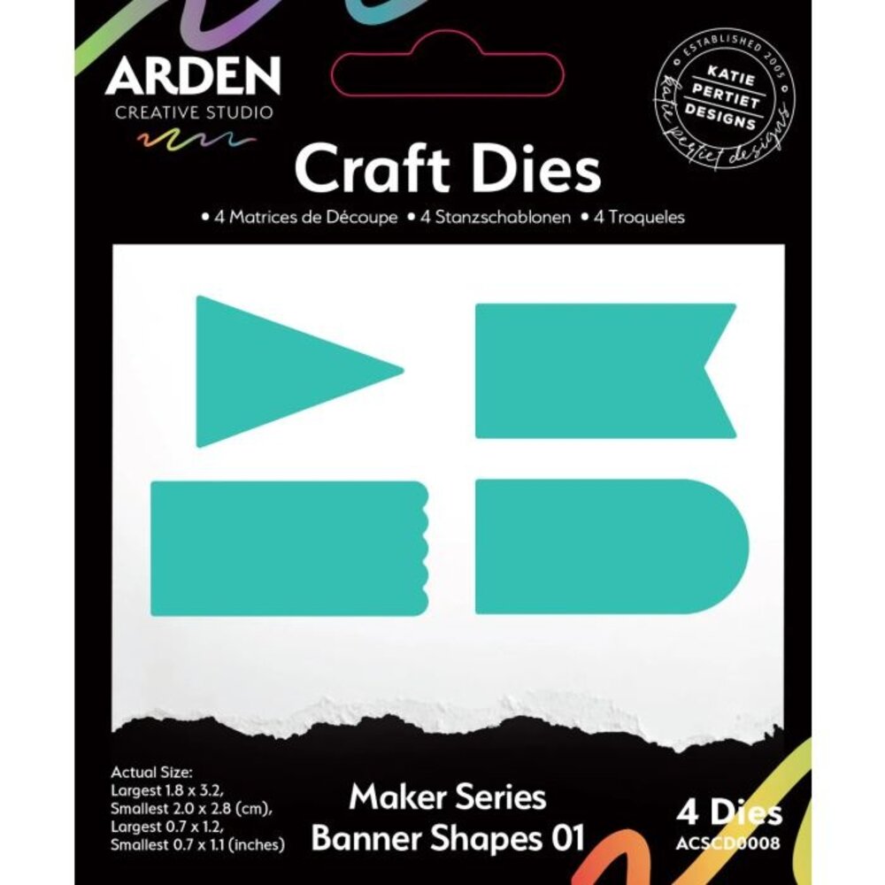 Arden Creative Studio Page Starters Banner Shapes 01 Die Set (ACSCD000 ...