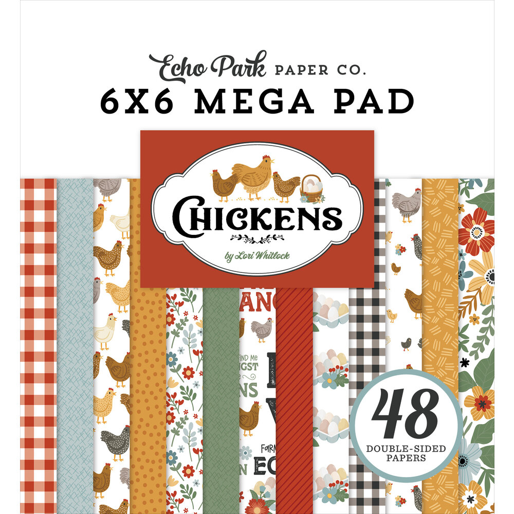 Echo Park Chickens 6x6 Inch Mega Pad (CK448031) - Paperpads.nl
