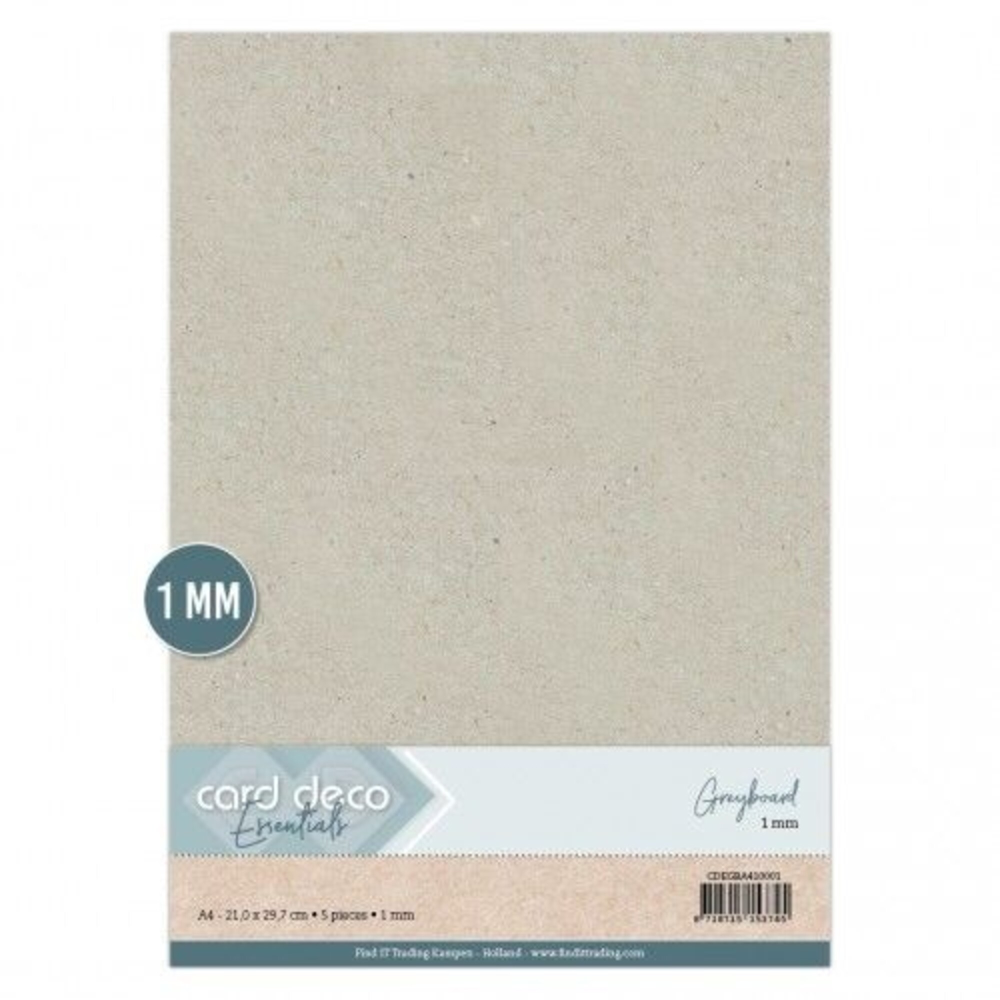 Card Deco Greyboard A4 1mm (CDEGBA410001) - Paperpads.nl
