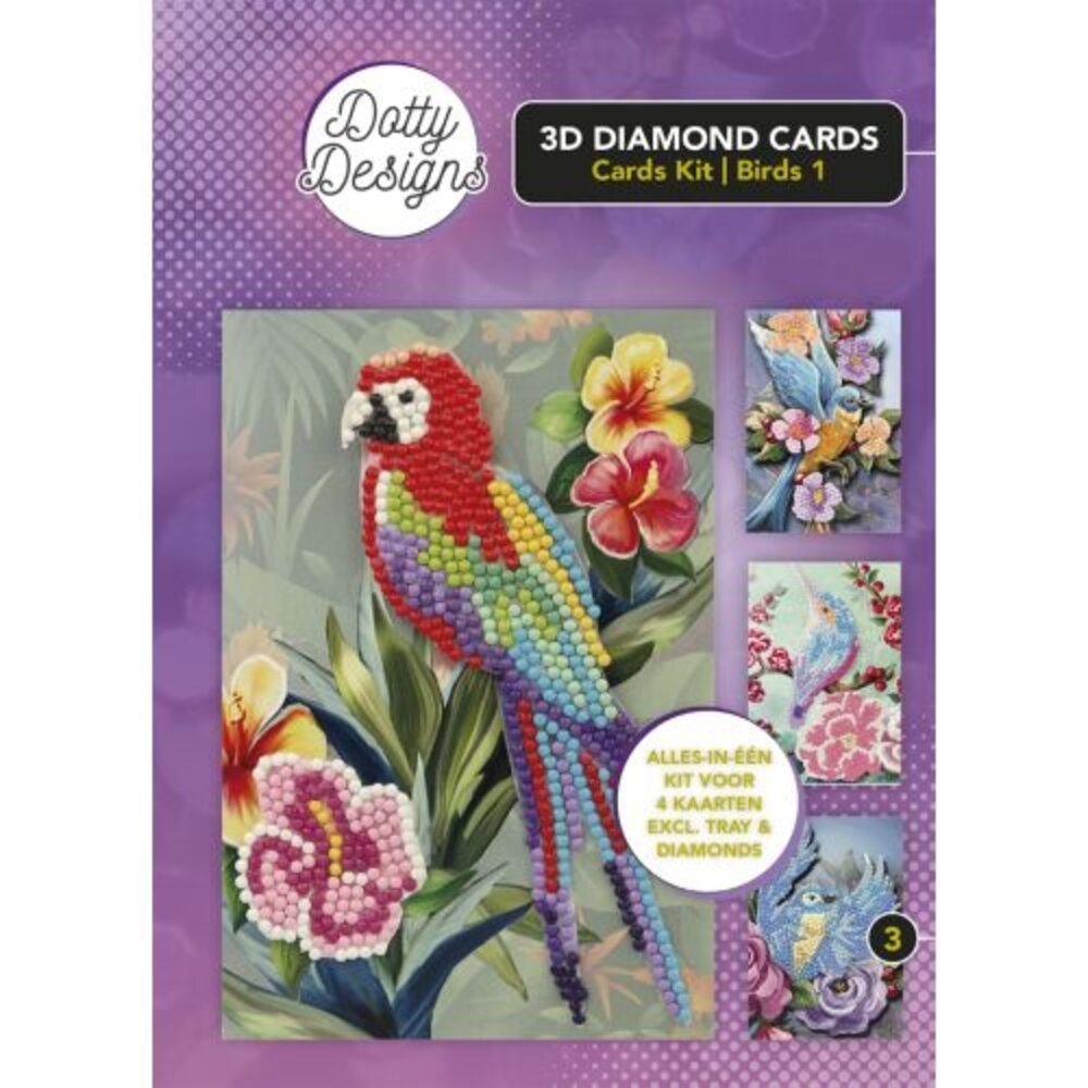 Find It Trading 3D Diamond Cards Kit Birds 1 (DDDCK003) - Paperpads.nl