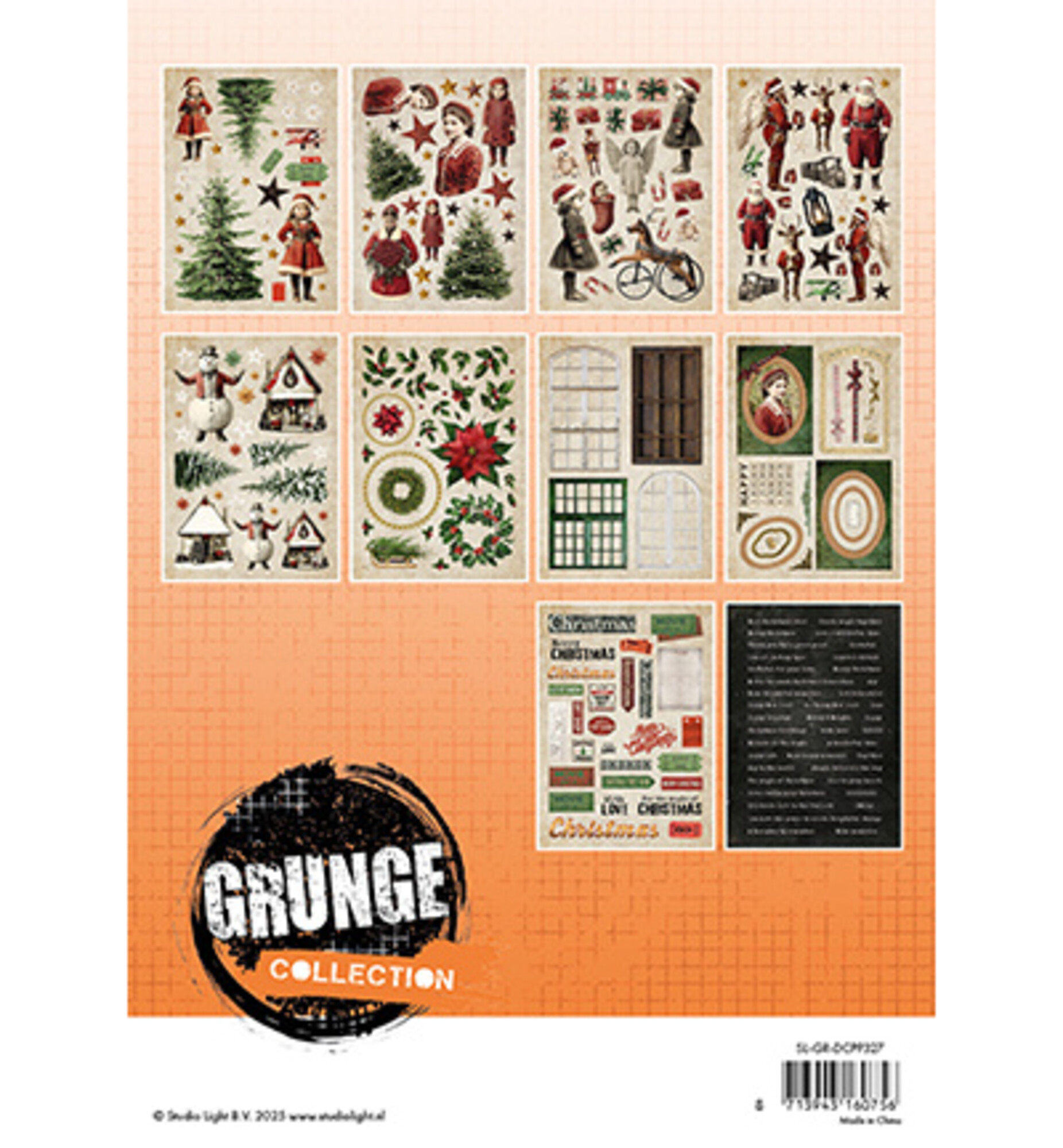 Studio Light Grunge A5 Die-Cut Paper Pad (SL-GR-DCPP327) - Paperpads.nl