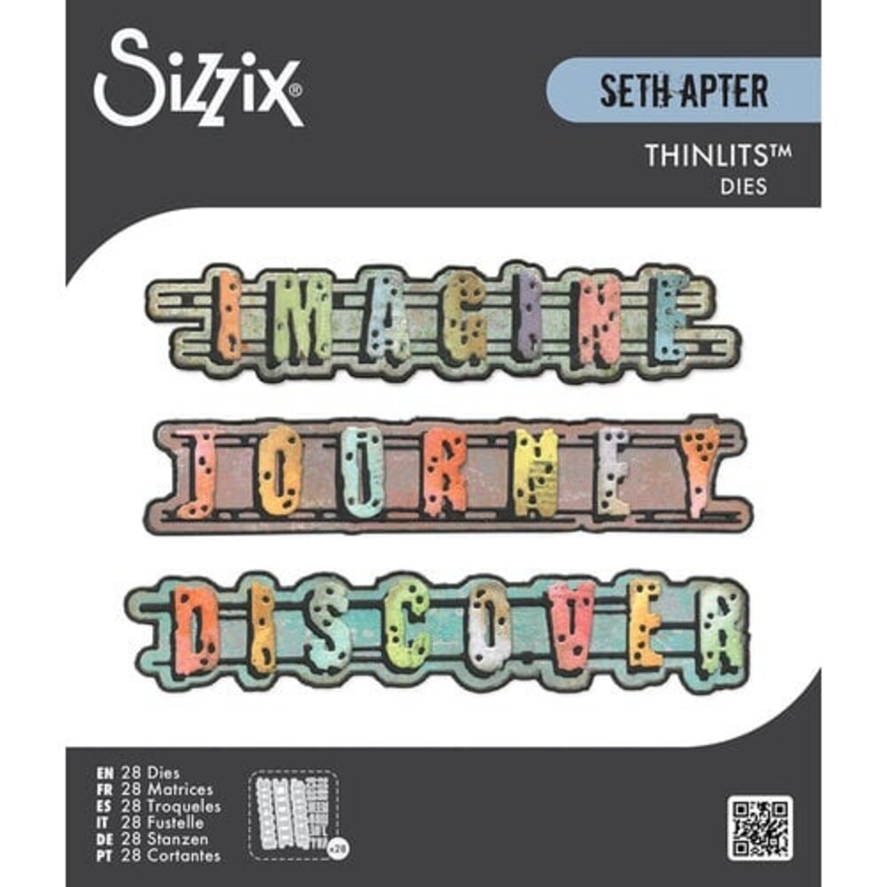 Sizzix Seth Apter Thinlits Die Set Word Wafers #1 (666905) - Paperpads.nl