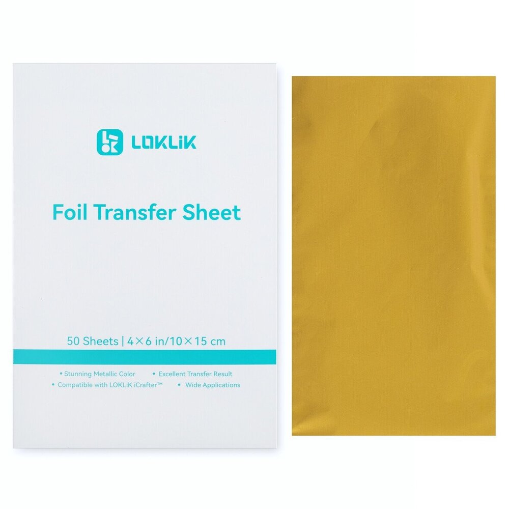 LOKLiK Foil Transfer Sheets Gold 50pcs (SG-YBZ-0001-US-L-B2B ...