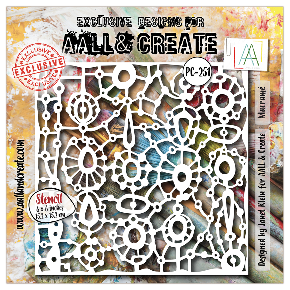 AALL and Create Masking Stencil 6x6 Inch Macramé (AALL-PC-251 ...