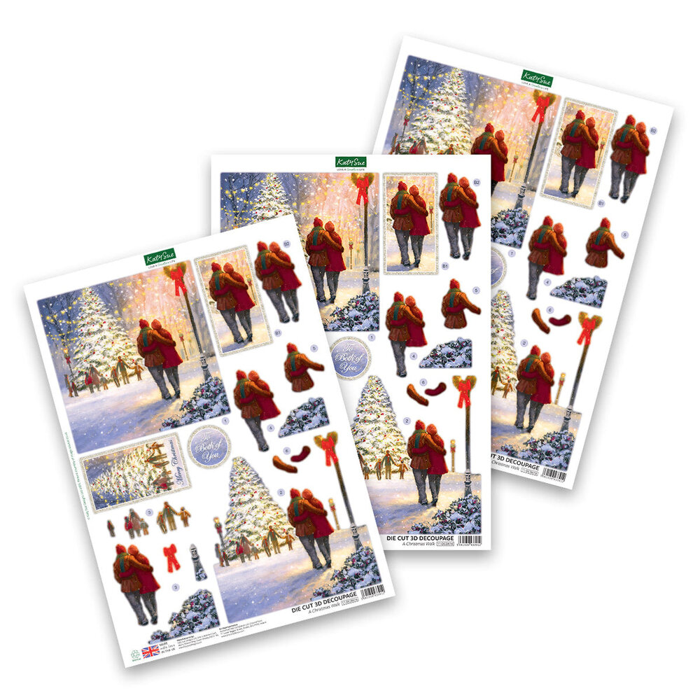 Katy Sue 3D Die-Cut Decoupage A Christmas Walk (11-DCD616) - Paperpads.nl