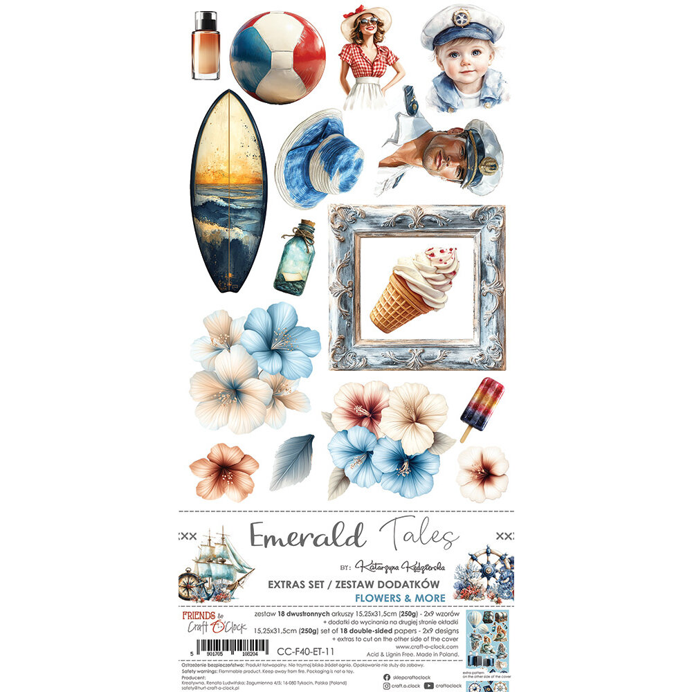 Craft O'Clock Emerald Tales Extras Set Flowers (CC-F40-ET-11 ...