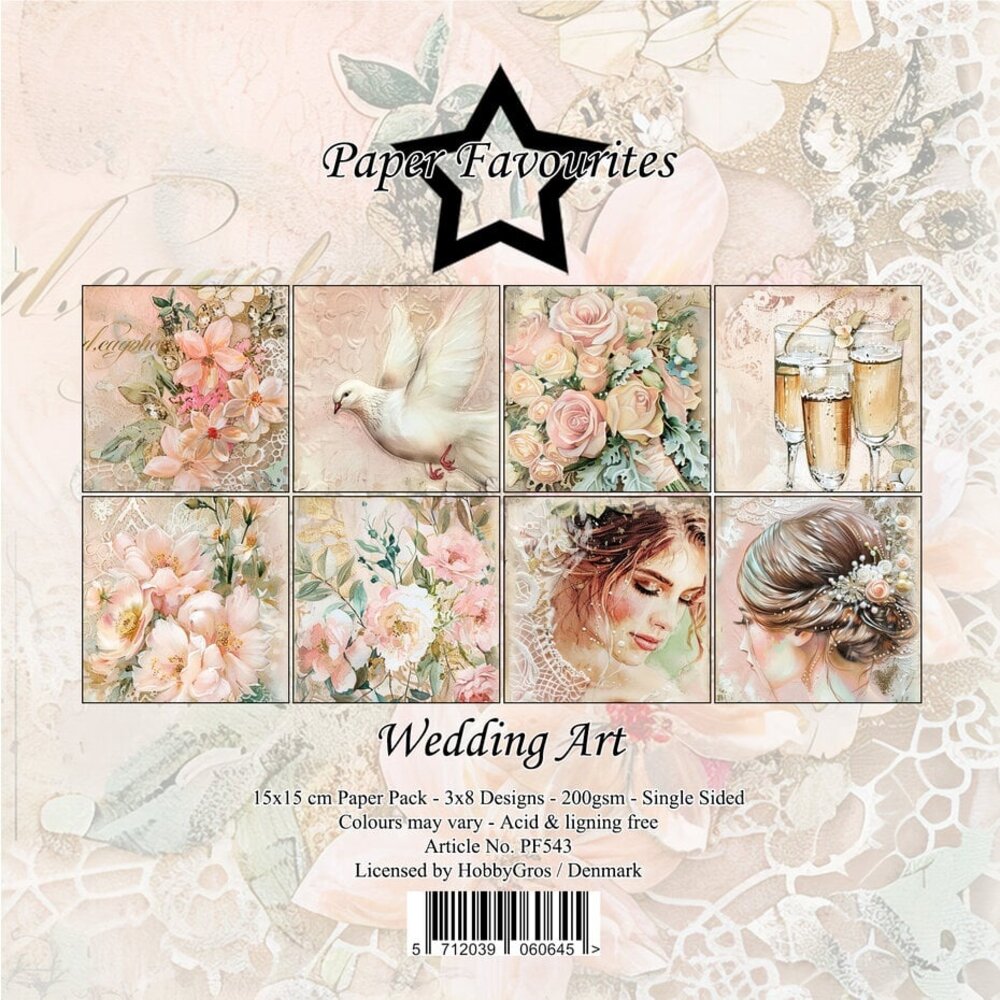 Paper Favourites Wedding Art 6x6 Inch Paper Pad (PF543) - Paperpads.nl