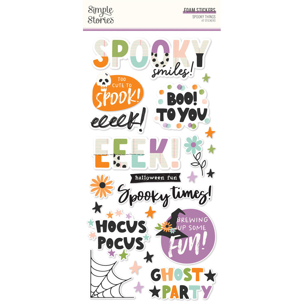 Simple Stories Spooky Things Foam Stickers (24920) - Paperpads.nl